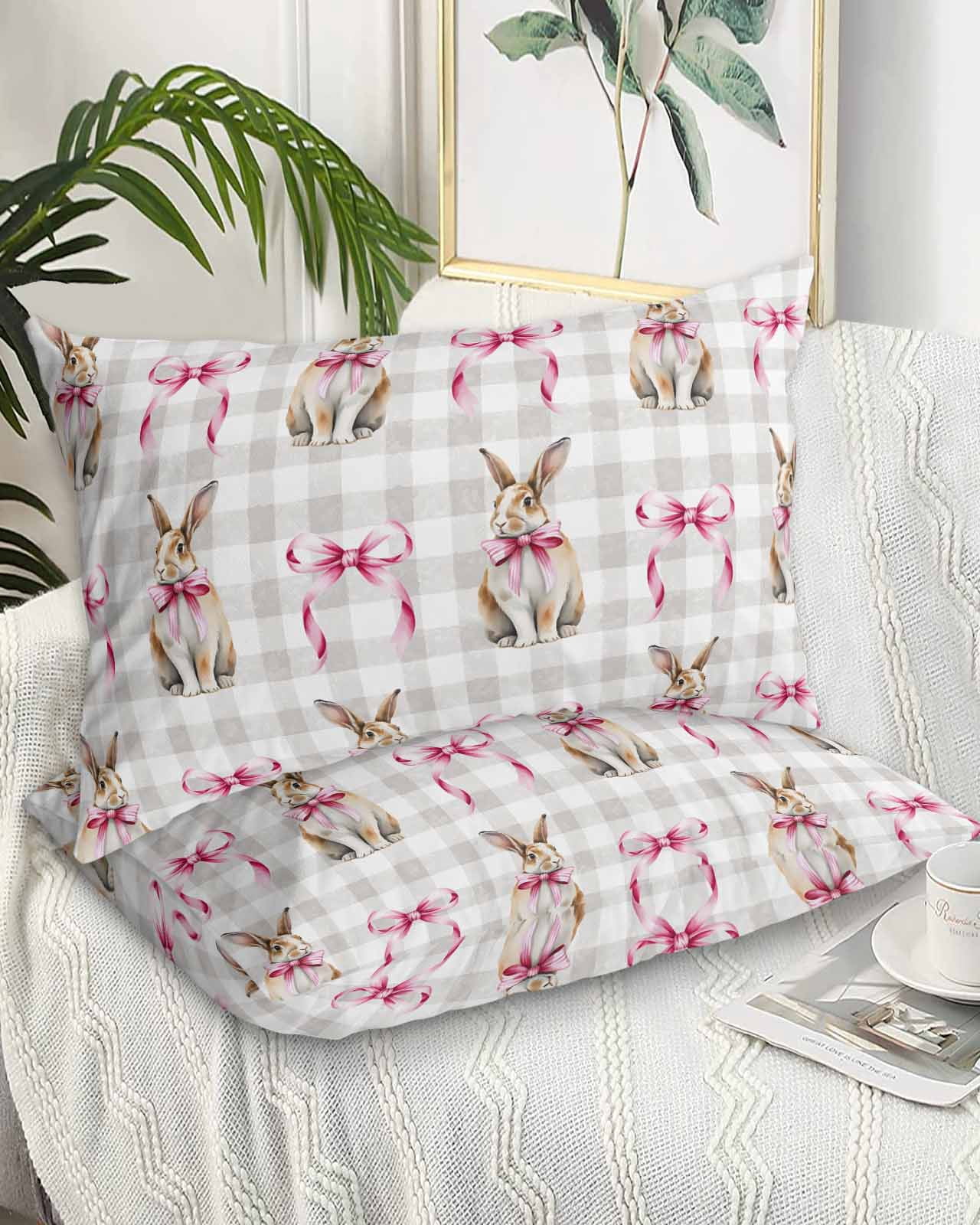 Easter King Pillow Cases Set of 2 - Microfiber Bed Throw Pillow Covers ...