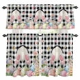 Easter Kitchen Curtains and Valances Set, Spring White Bunny Tail ...