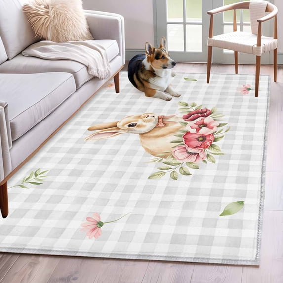 Easter Kitchen Runner Rug 2.7x5 Washable Runners for Hallway Non Slip ...
