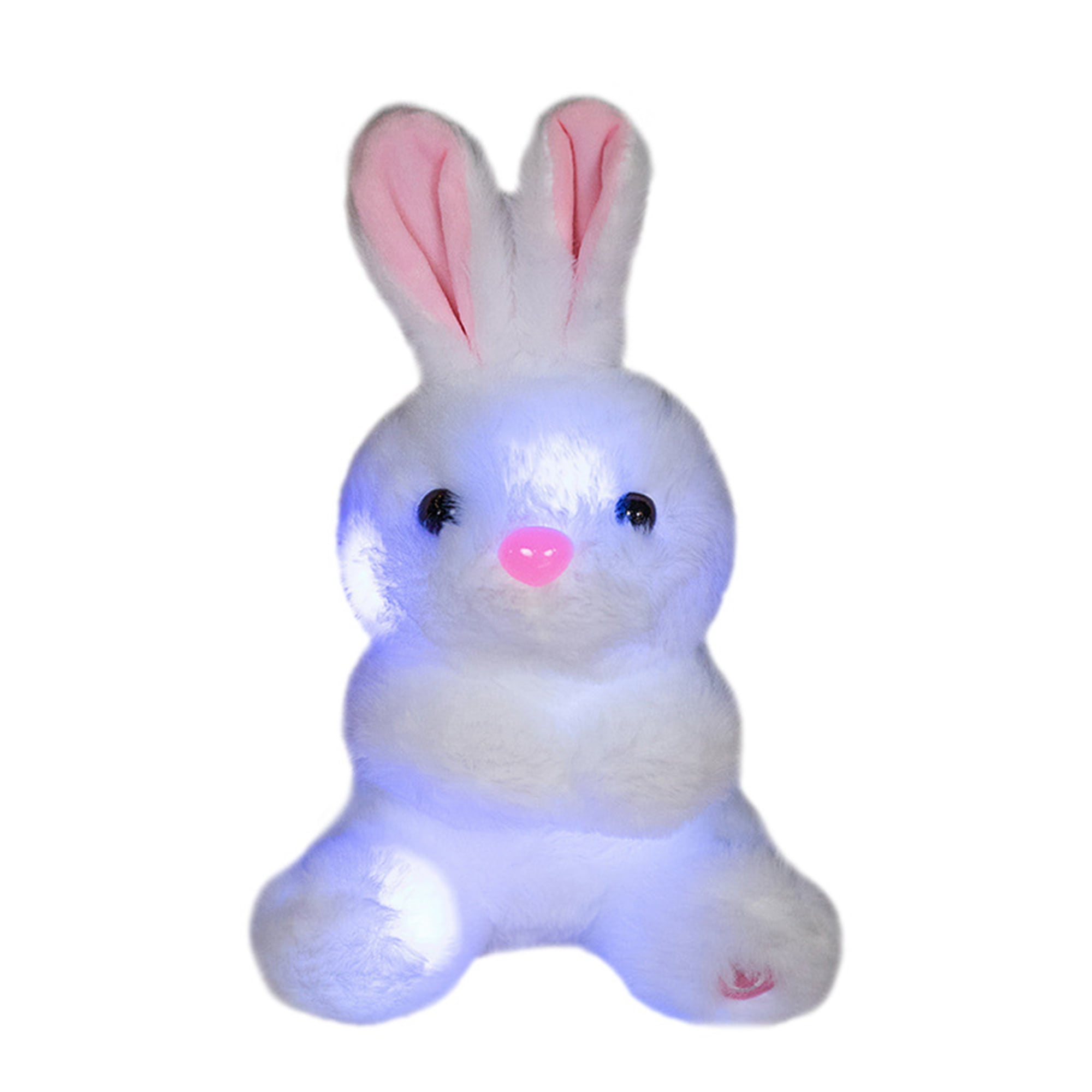 Easter LED Plush Bunny Colorful Light up Stuffed Animal Rabbit Floppy ...