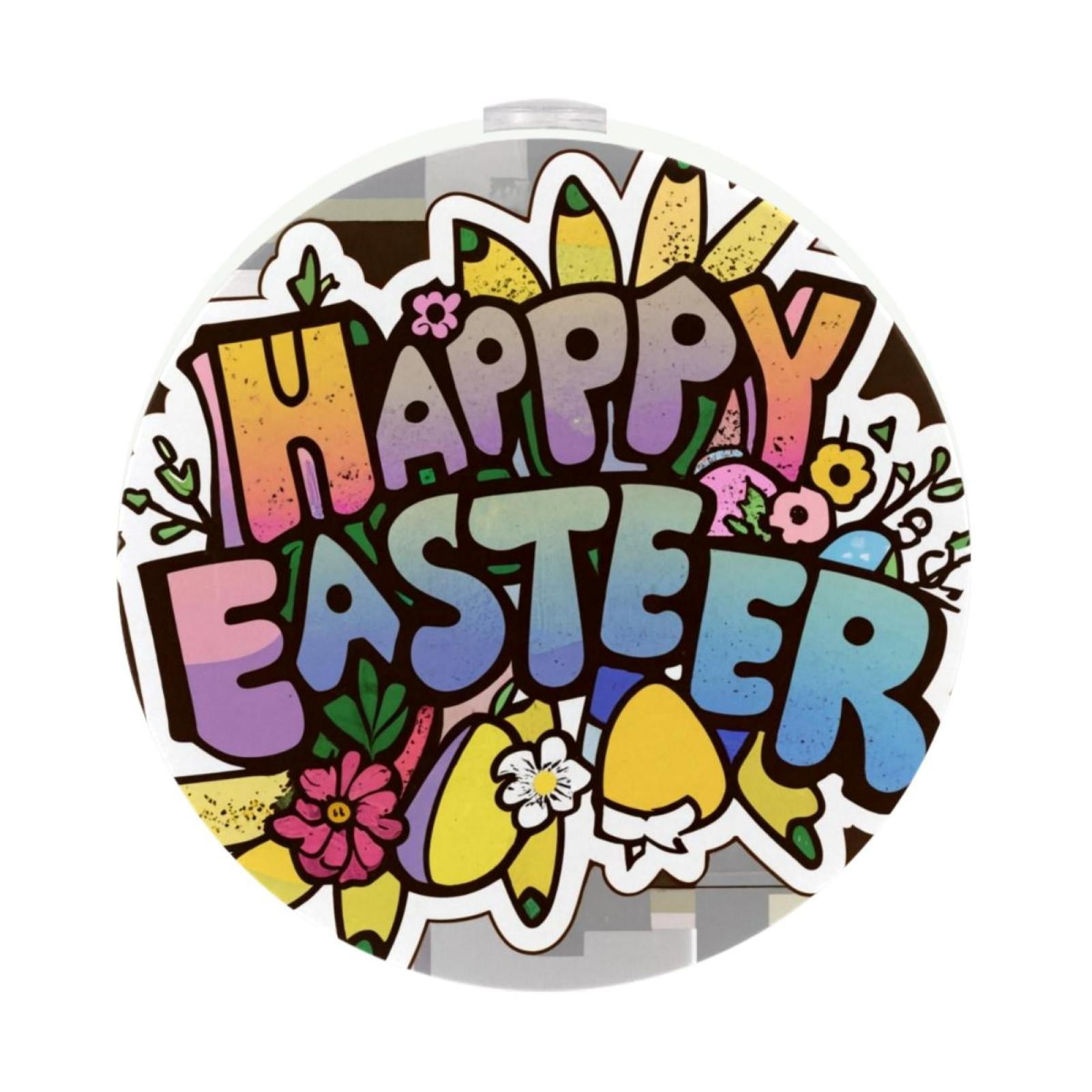 Easter LED Round Night Light-2PCS, Plug-in Dusk-to-Dawn Auto Sensor Wall Light, Ultra-Slim ...