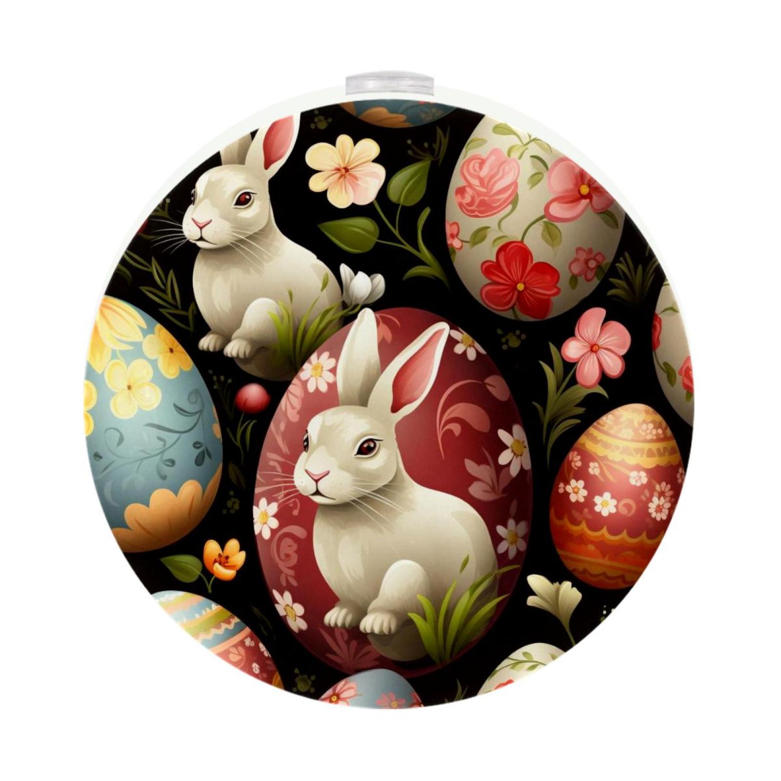 Easter LED Round Night Light - 2PCS, Plug-in Dusk-to-Dawn Sensor ...