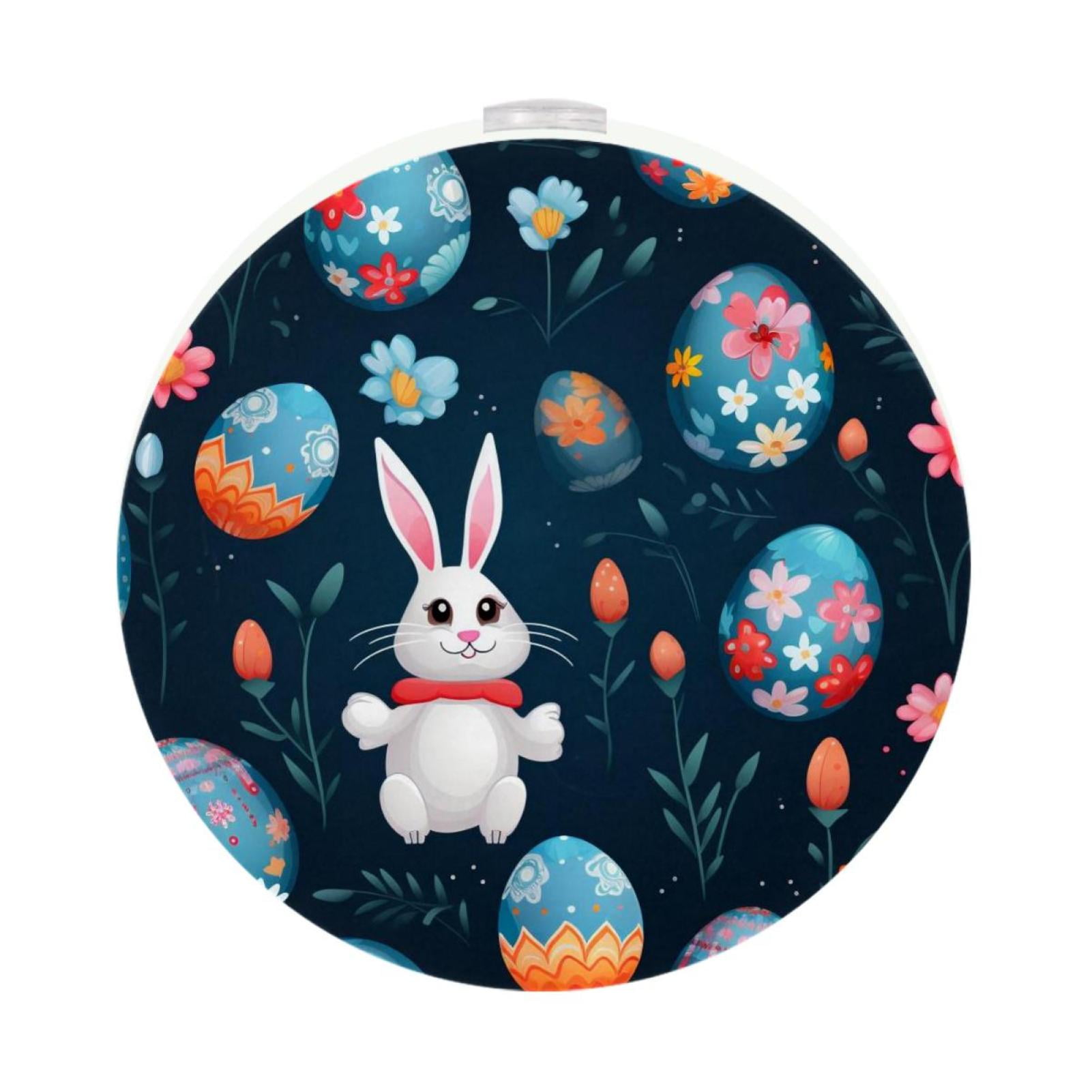 Easter LED Round Night Light-2PCS, Plug-in Dusk to Dawn Sensor Wall ...