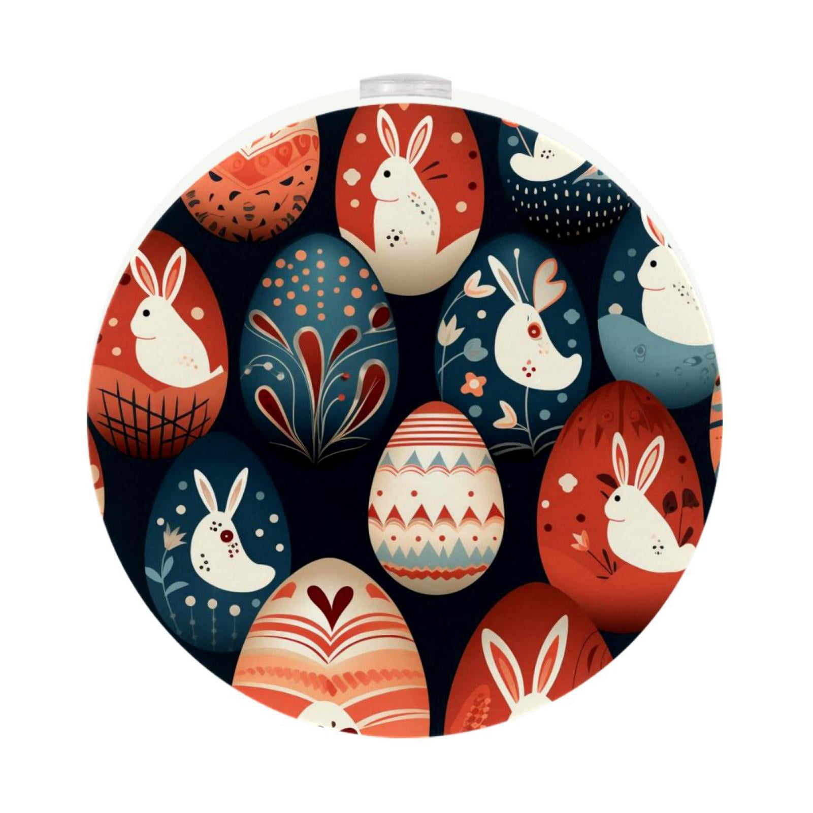 Easter LED Round Night Light-2PCS, Plug-in Mini Wall Socket Soft White ...