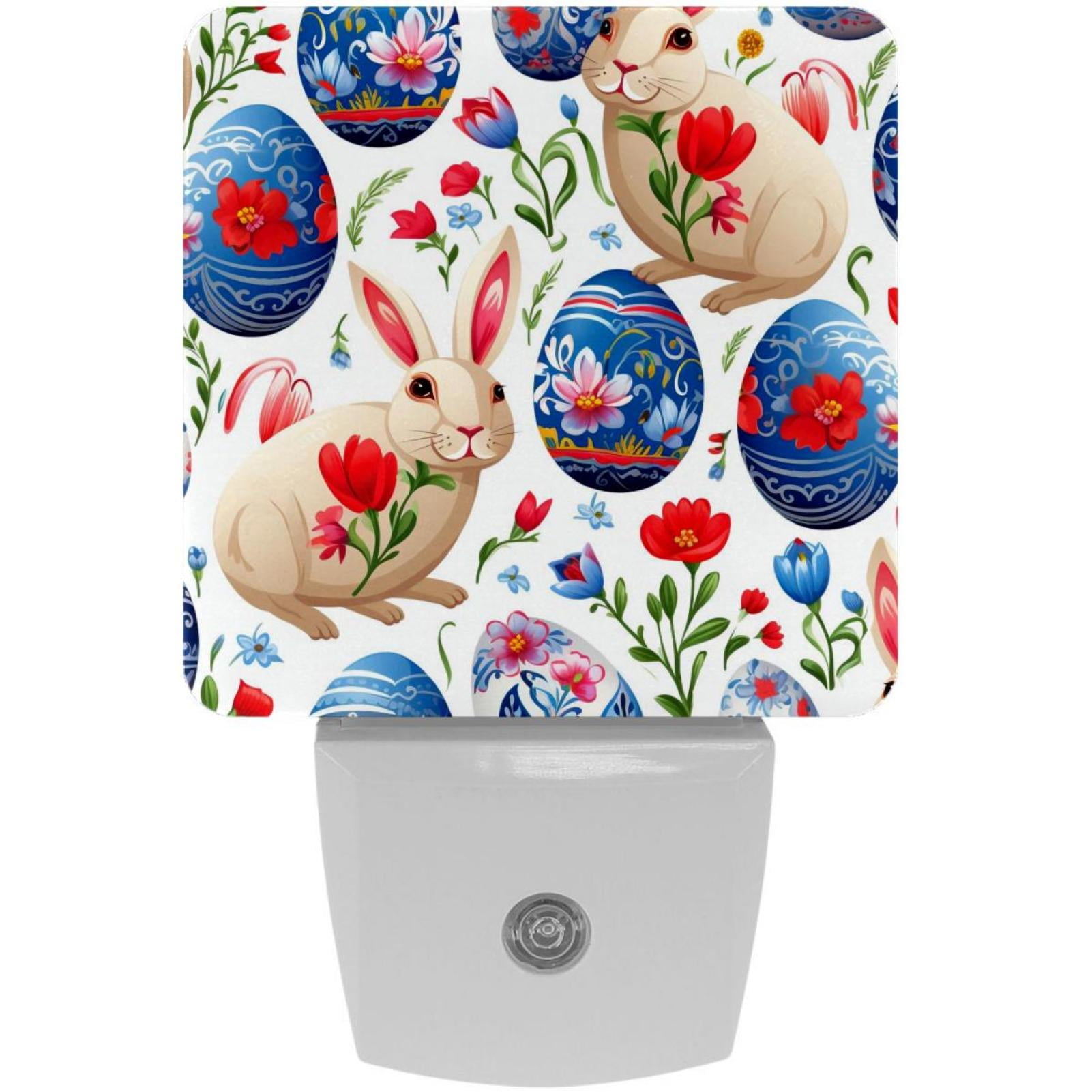 Easter LED Square Night Lights - Energy Efficient Plug-in Wall Lamp ...