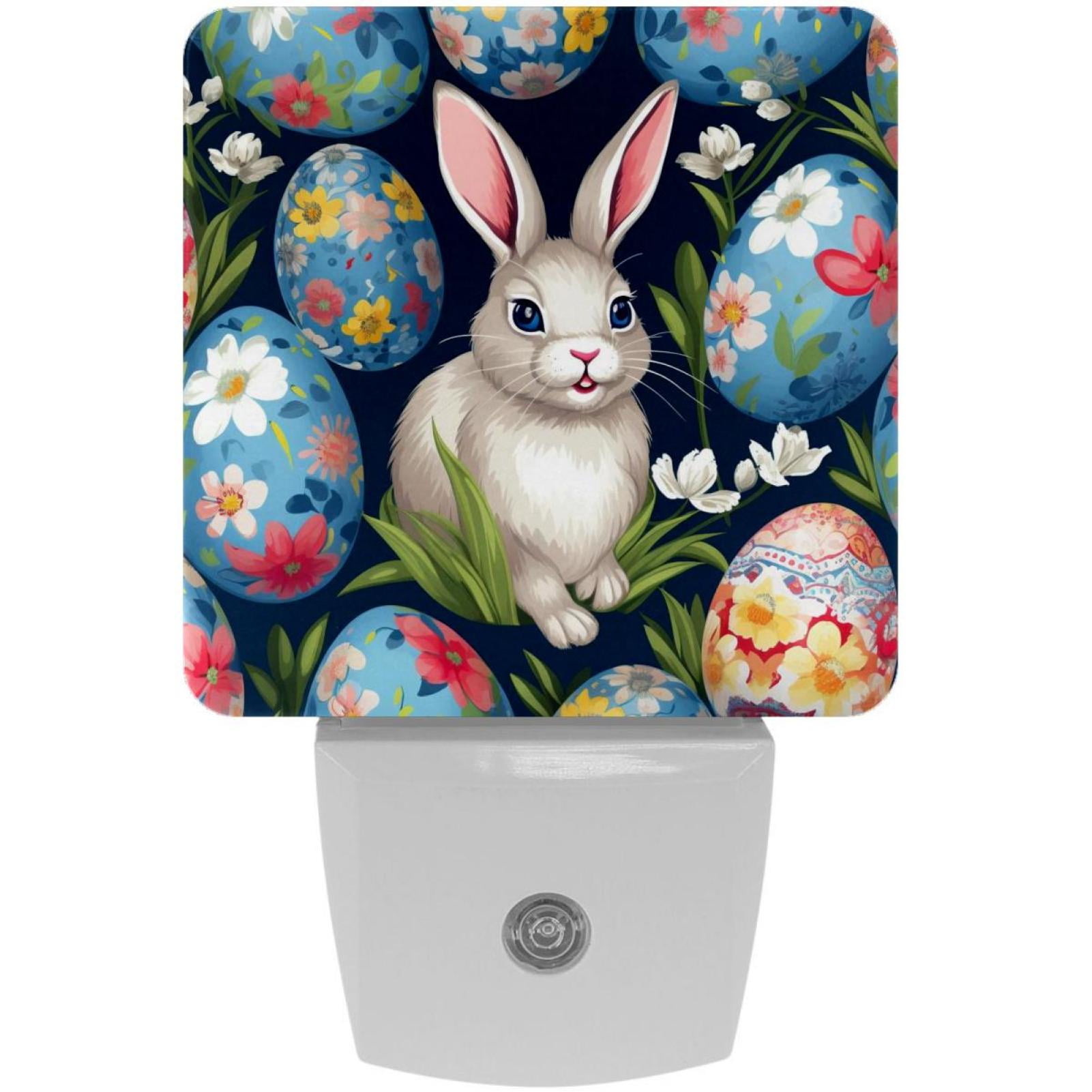 Easter LED Square Night Lights - Energy Efficient Plug-in Wall Lamp ...