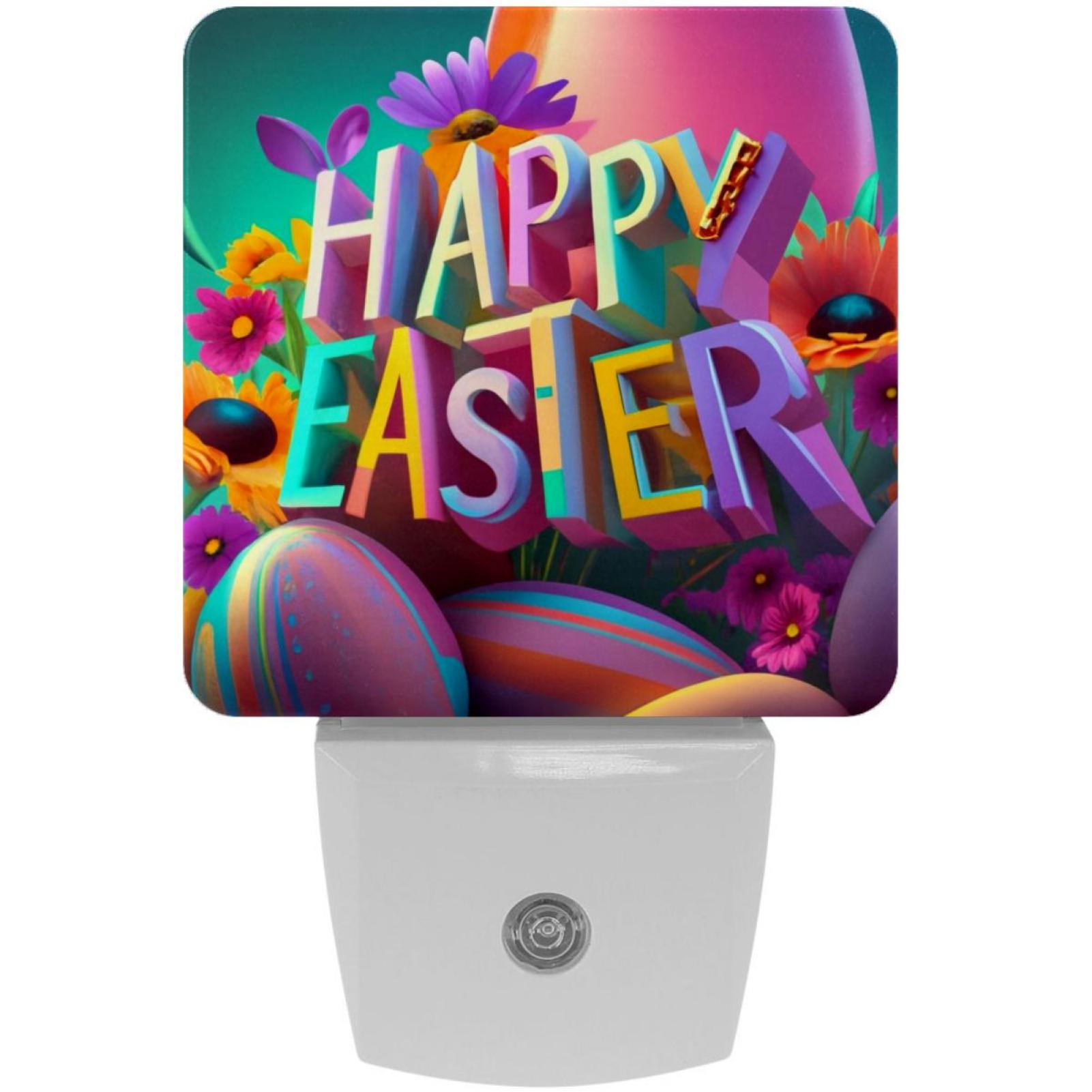 Easter LED Square Night Lights - Modern Design, Energy Efficient Indoor Lighting for Bedrooms ...