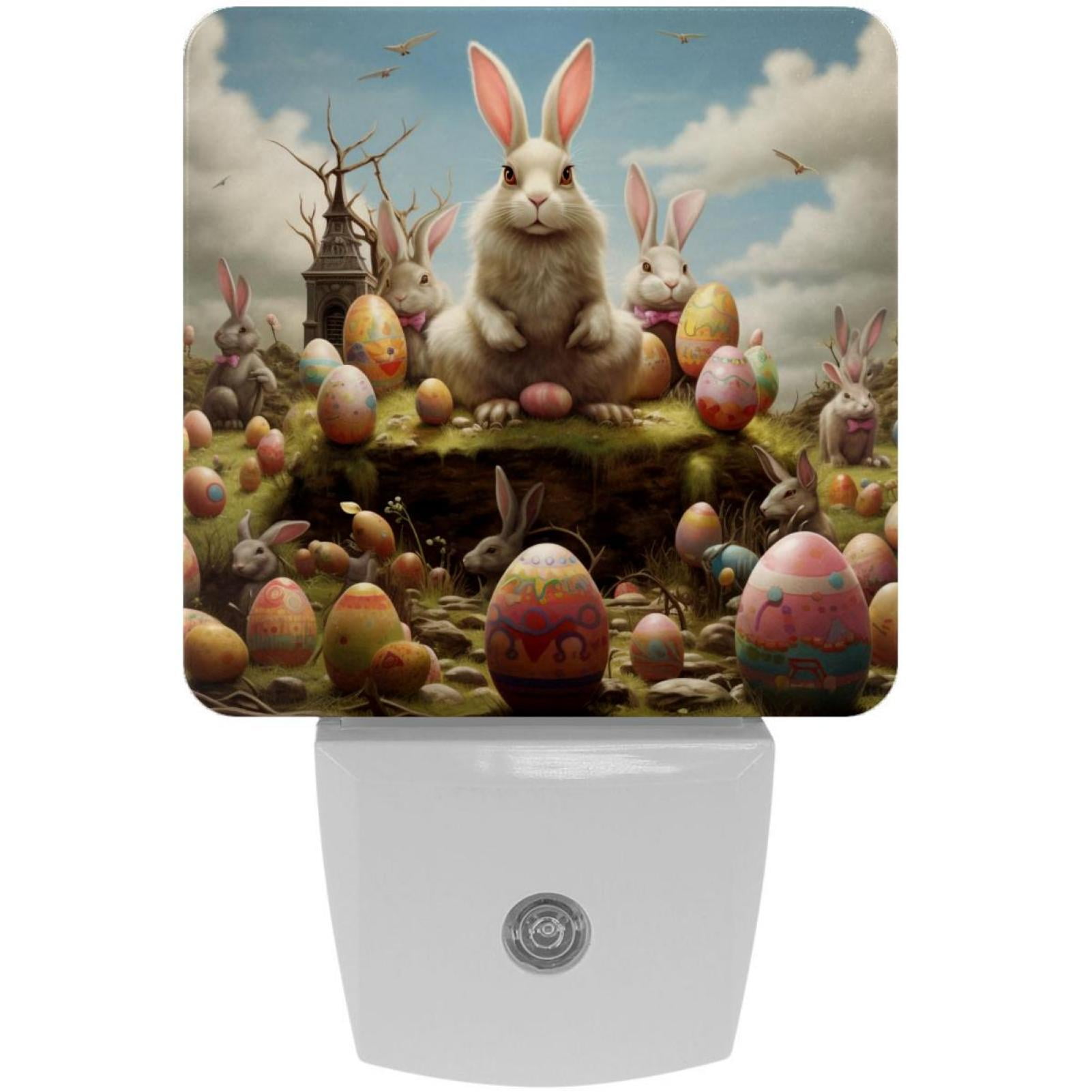 Easter LED Square Night Lights - Modern Design, Soft Glow, Energy ...