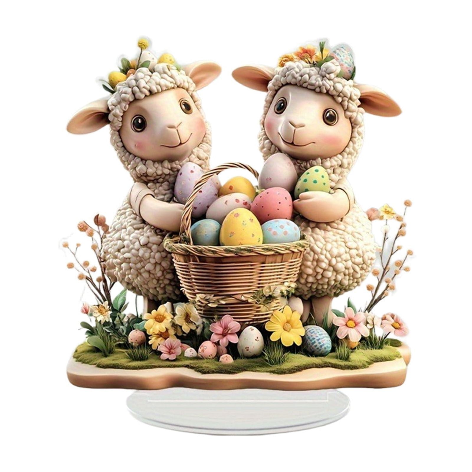 Easter Lamb Decorations Spring Easter Basket Indoor Home Decor ...