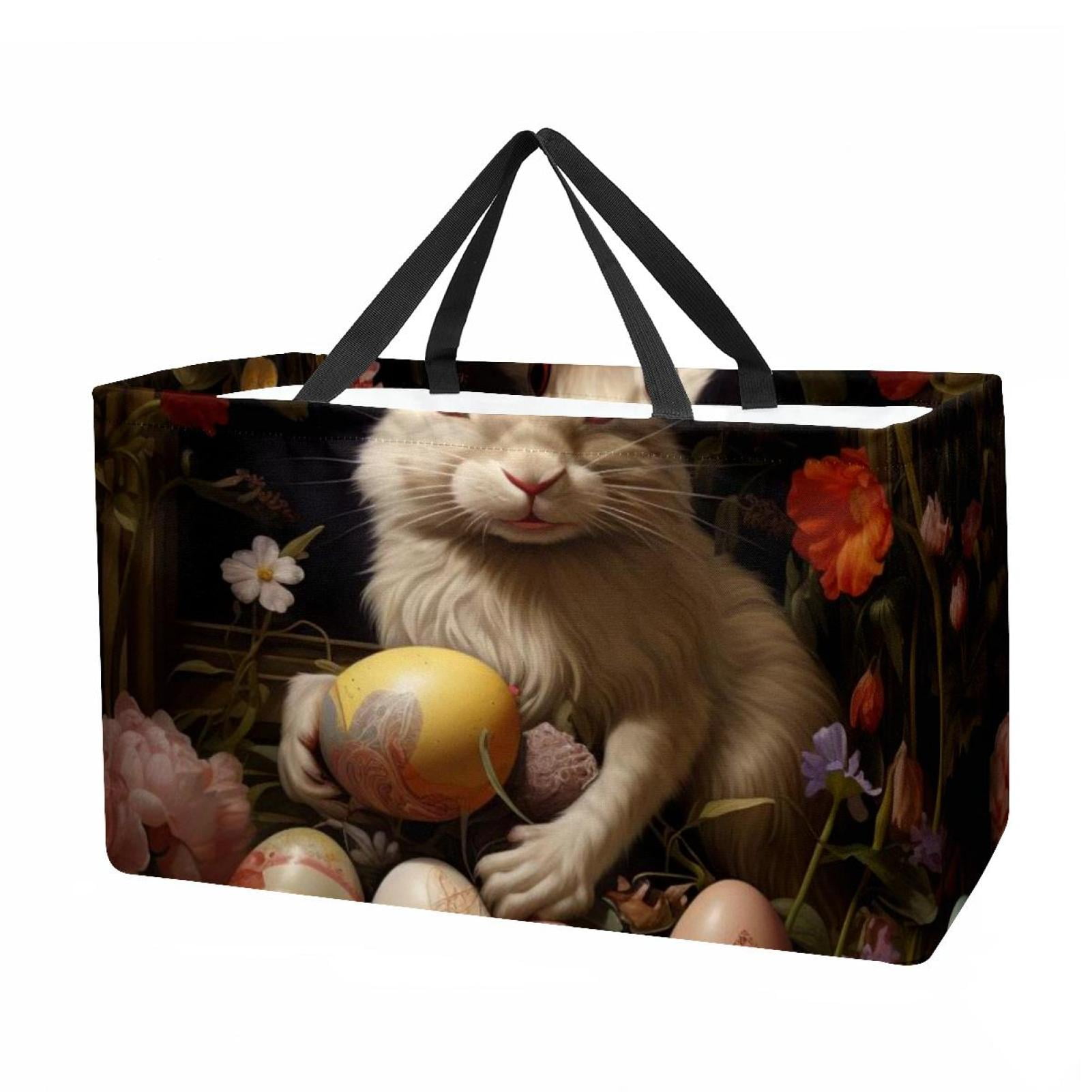 Easter Large Capacity Collapsible Cube Organizer Tote Bag Storage Box ...