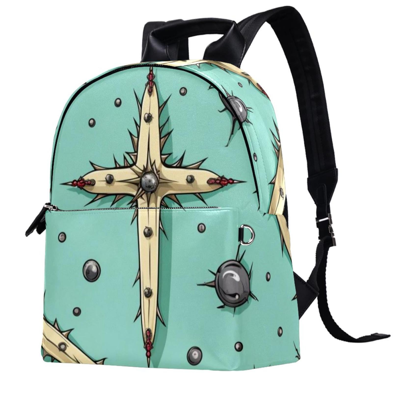 Easter Large Capacity Leather Backpack with Adjustable Shoulder Straps ...