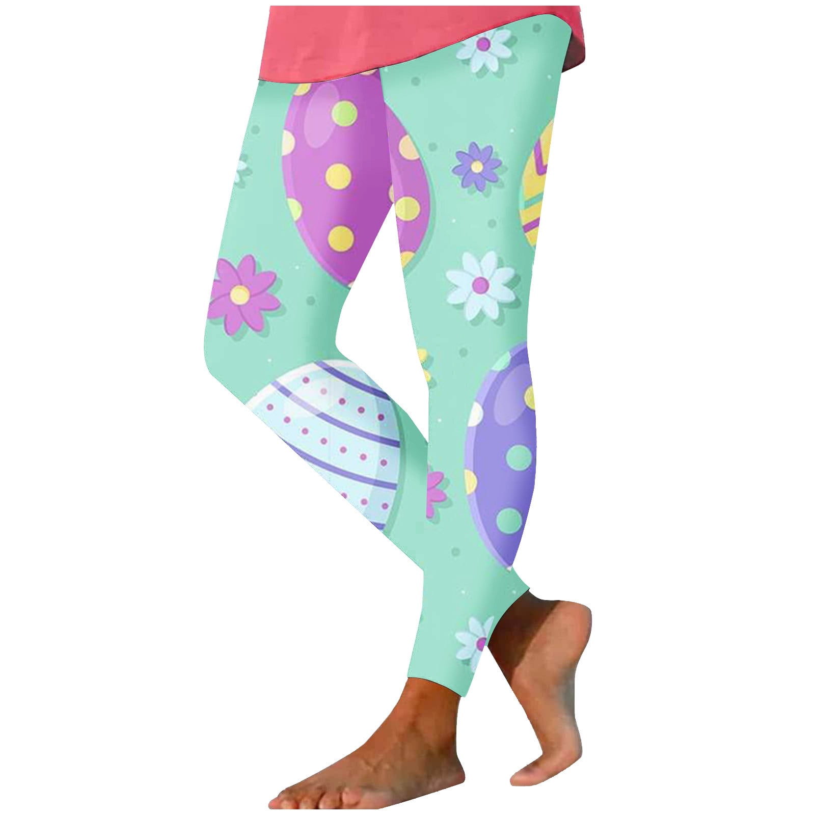 Easter Leggings for Women High Waisted Cute Easter Eggs Print Skinny ...