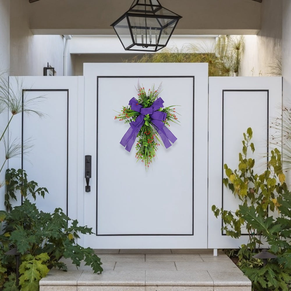 Easter Lenten Cross Wreath for Front Door-Flowers for Lent Spring Front ...