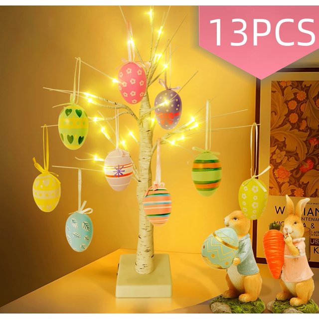2FT LED Easter Tree Centerpiece with Egg Ornaments and Lights by ...