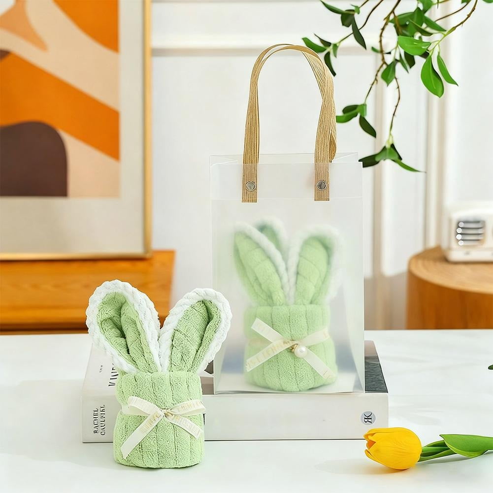 Easter Little Rabbit Coral Fleece Hand Towel, Soft Coral Fleece Towel ...