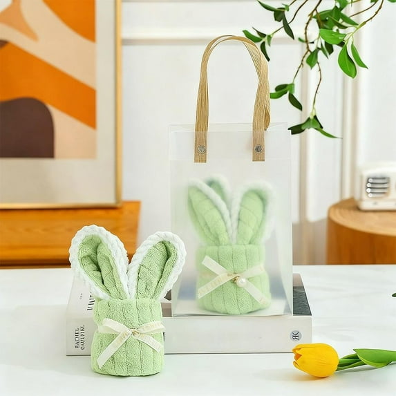 Easter Little Rabbit Coral Fleece Hand Towel, Soft Coral Fleece Towel ...