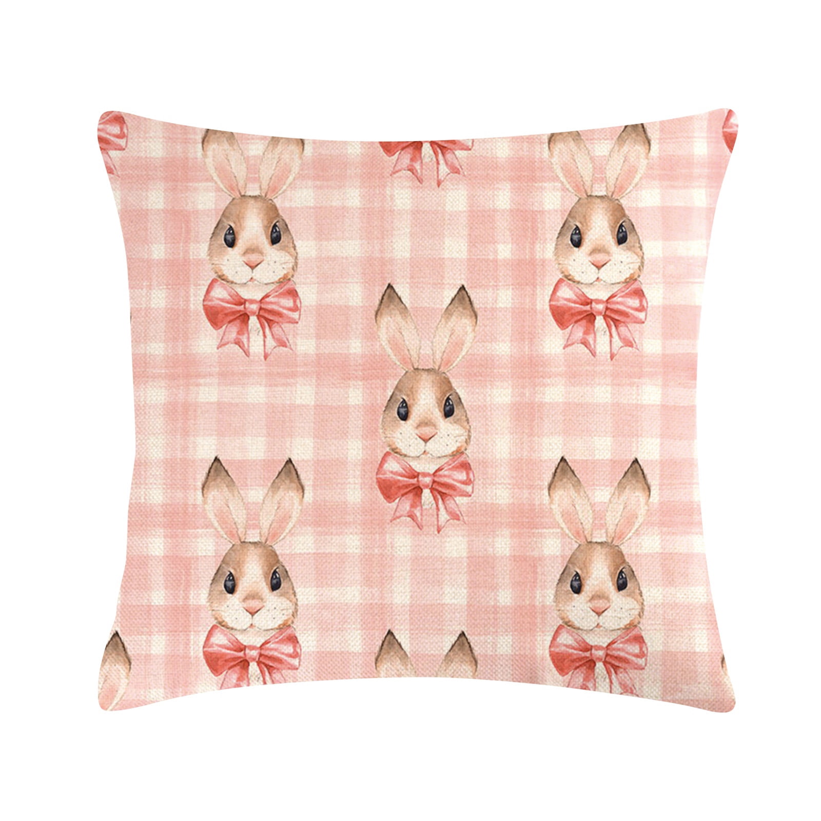 Easter Living Room Decor - Spring Colors Couch Pillow Covers with Bunny ...