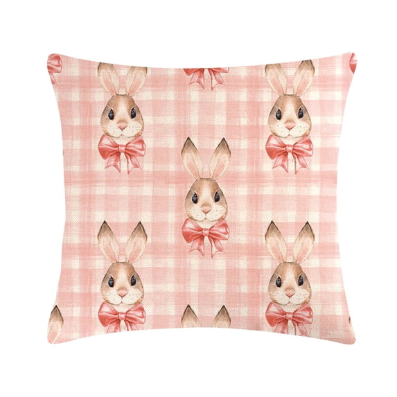 Easter Living Room Decor - Spring Colors Couch Pillow Covers with Bunny ...