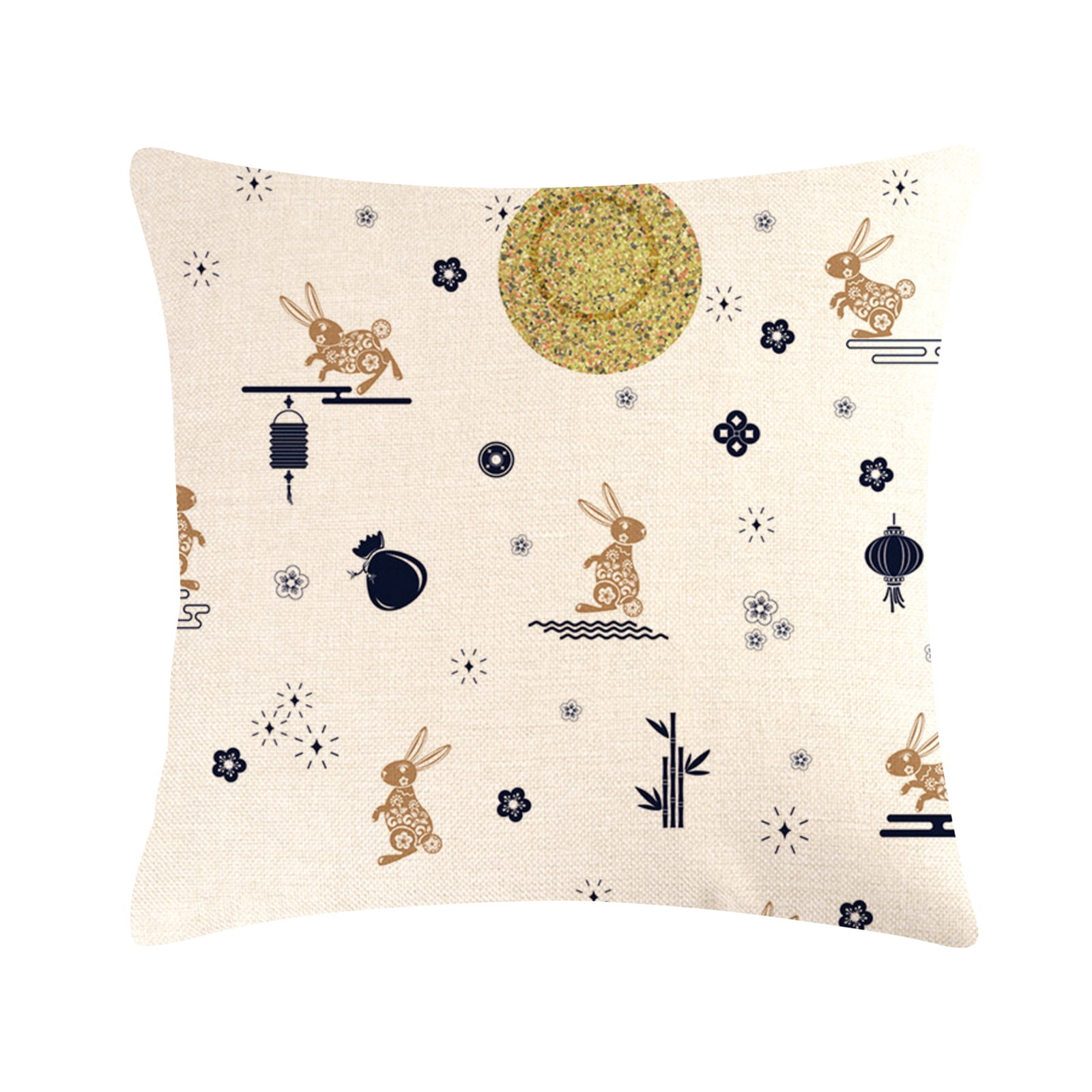 Easter Living Room Decor - Spring Colors Couch Pillow Covers with Bunny ...