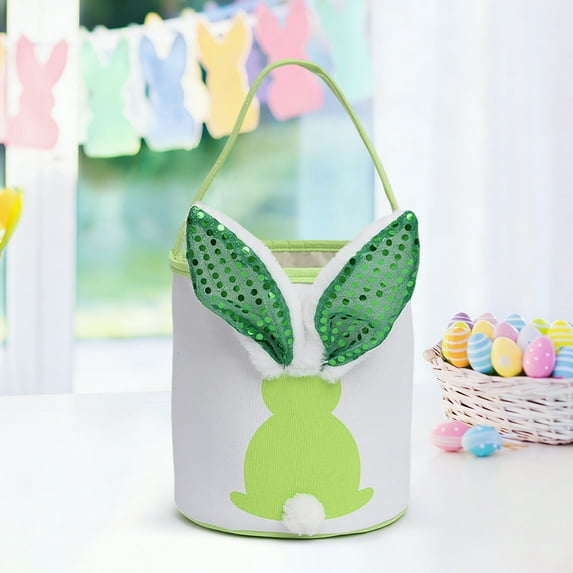Easter Luminous Egg Carrying Basket - Glowing Holiday Bucket for Candy ...