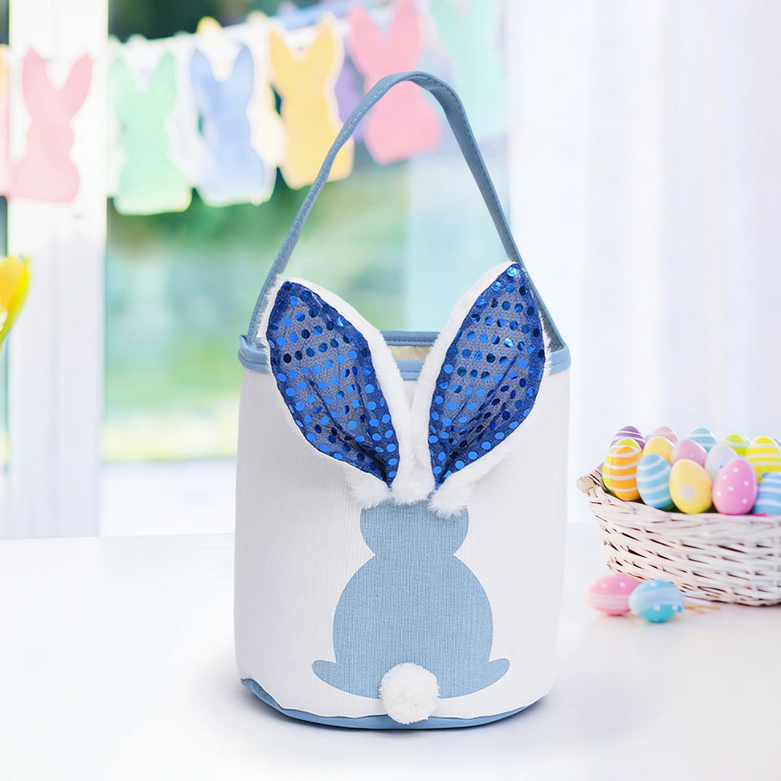 Easter Luminous Egg Carrying Basket - Glowing Holiday Bucket for Candy ...