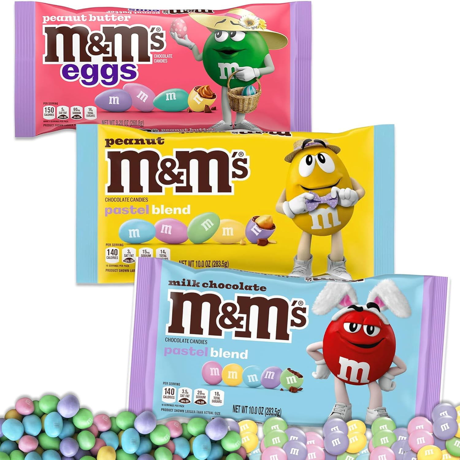 Easter M and M's Eggs Bulk Easter Candy Variety 3 Pack of Milk ...