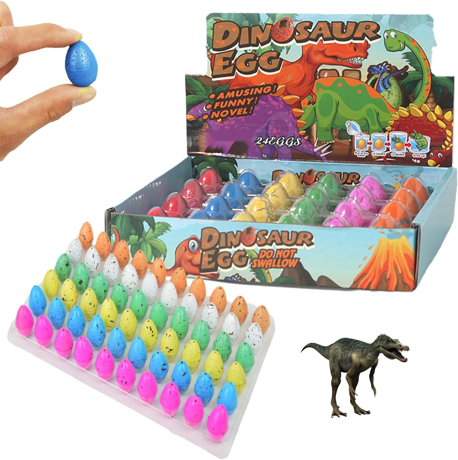 Easter Magic Hatching Growing Dinosaur Eggs 12/24/60PCS, Dino Egg ...