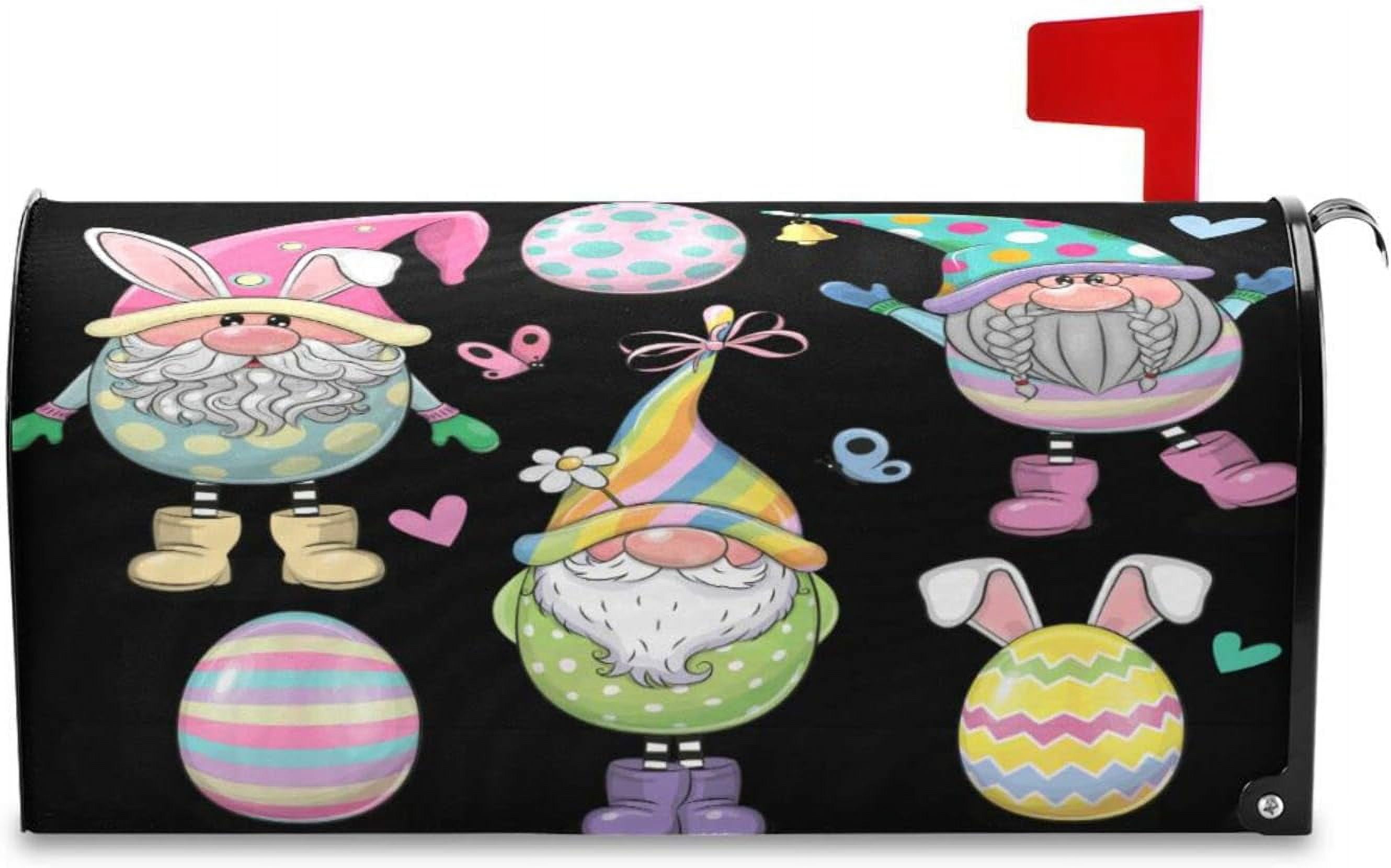 Easter Mailbox Covers, Easter Egg Gnome Rabbit Bunny Mailbox Covers ...