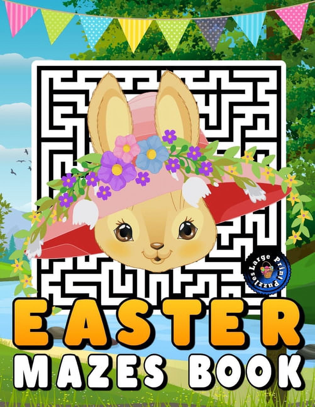 Easter Mazes Book : Easter Themed Maze Activity Book for Kids Ages 5-10 ...