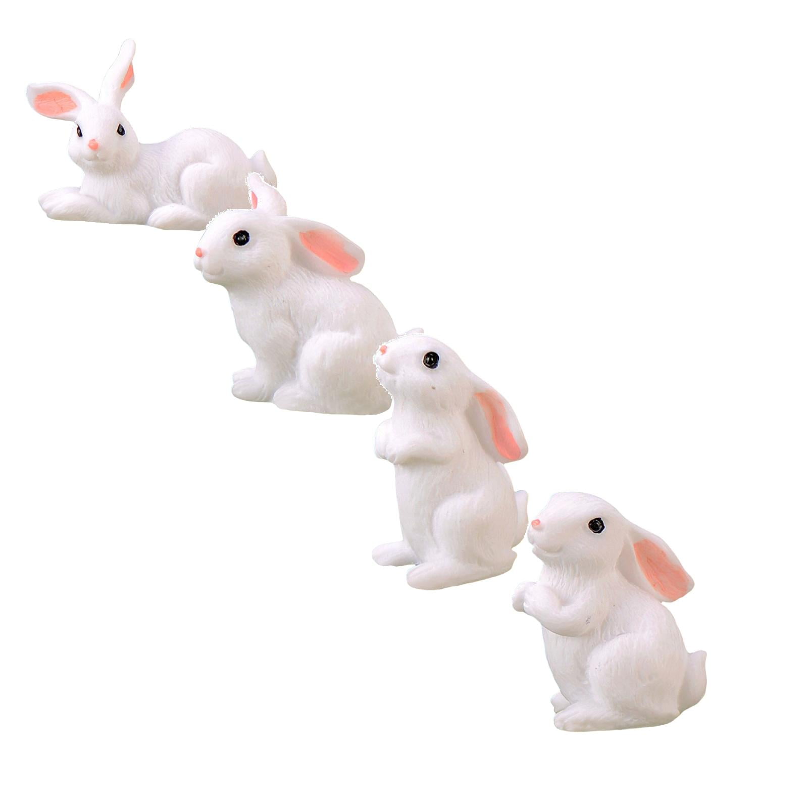 Easter Mini Bunny Figurines Resin Miniature Rabbit Figure Small Bunny ...