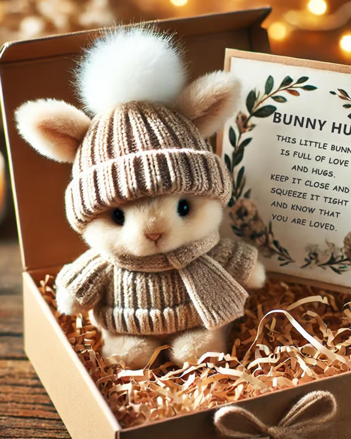 Easter Mini Bunny Hug Plush Toy Cute Emotional Support Stuffed Animal ...