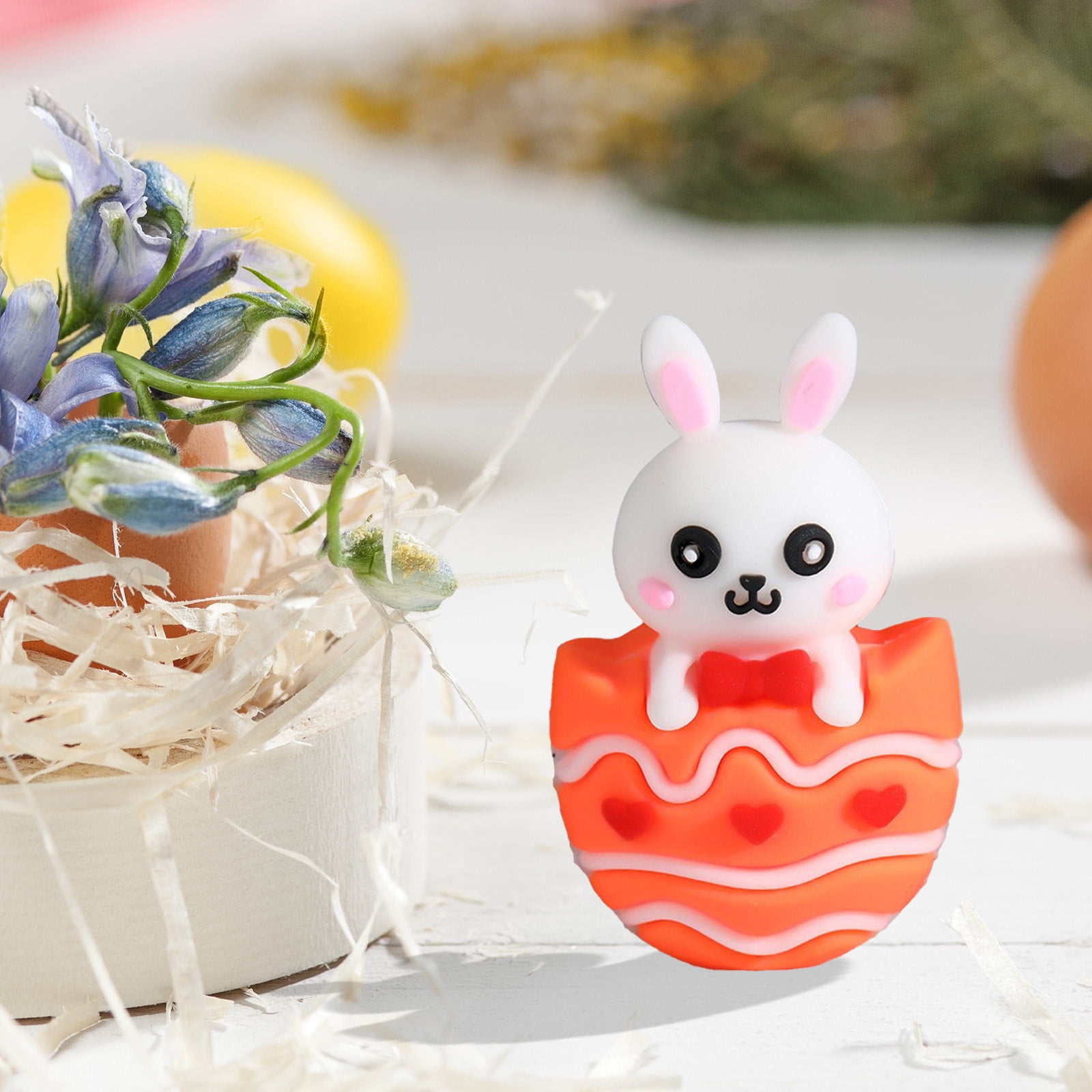 Easter Mini Figurine Decoration PVC Pendant Watercolor Easter ...