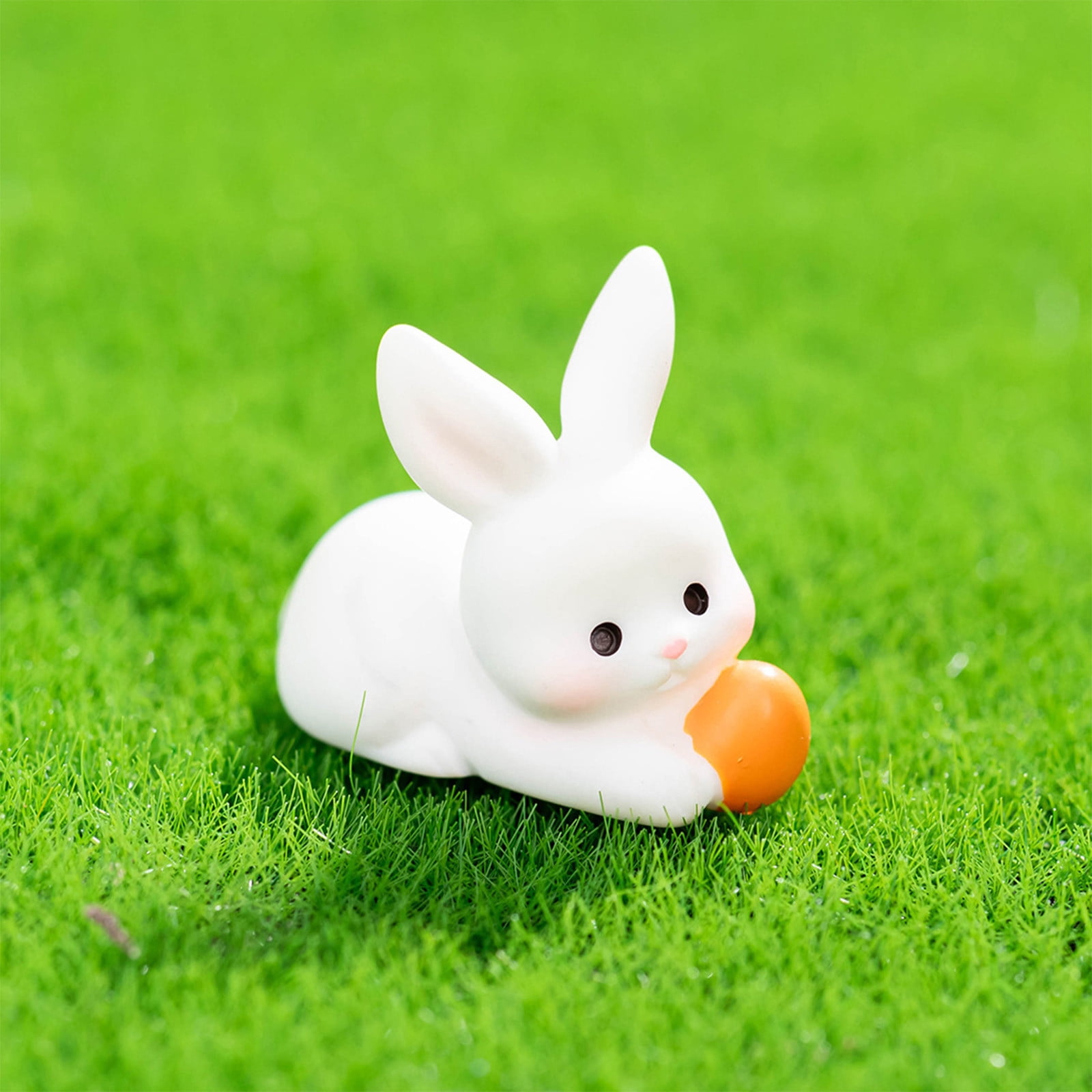 Easter Mini Resin Cartoon Figurines 1.02x0.87in Cute Egg Bunny Gnome ...