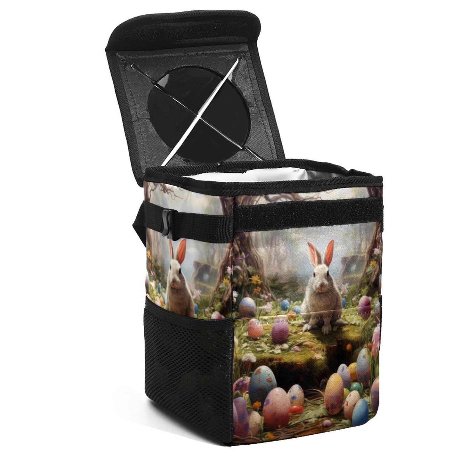 Easter Mini Trash Can for Car: Foldable, Leak-Proof with Lid and ...