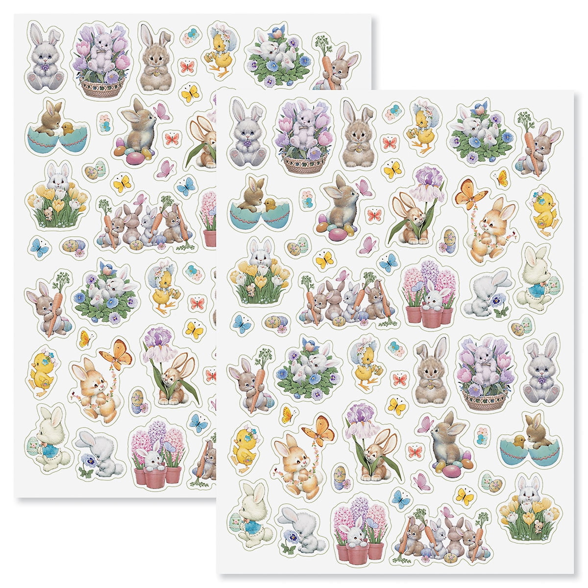 Current, Easter Stickers, Bunny & Chicks, 2 Sheets, 102 Stickers ...