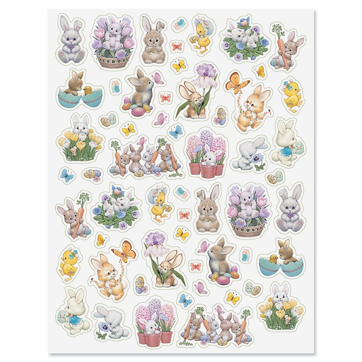 Easter Morehead Stickers - Set of 2 Sheets, Easter Bunny & Chicks ...