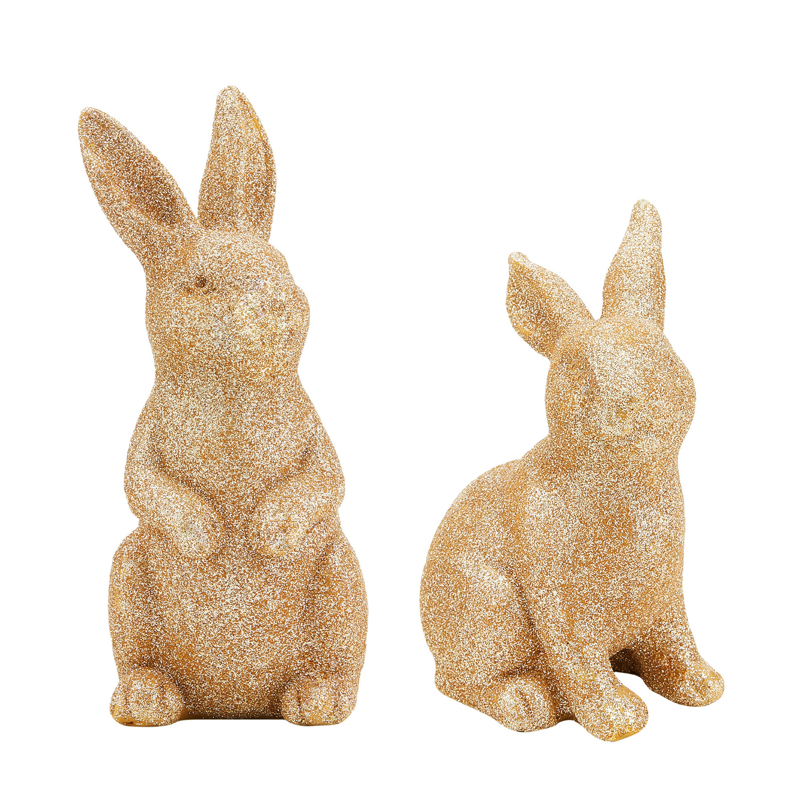 Easter Moss Bunny Flocked Rabbit Statue Figurine Festival Garden Yard ...