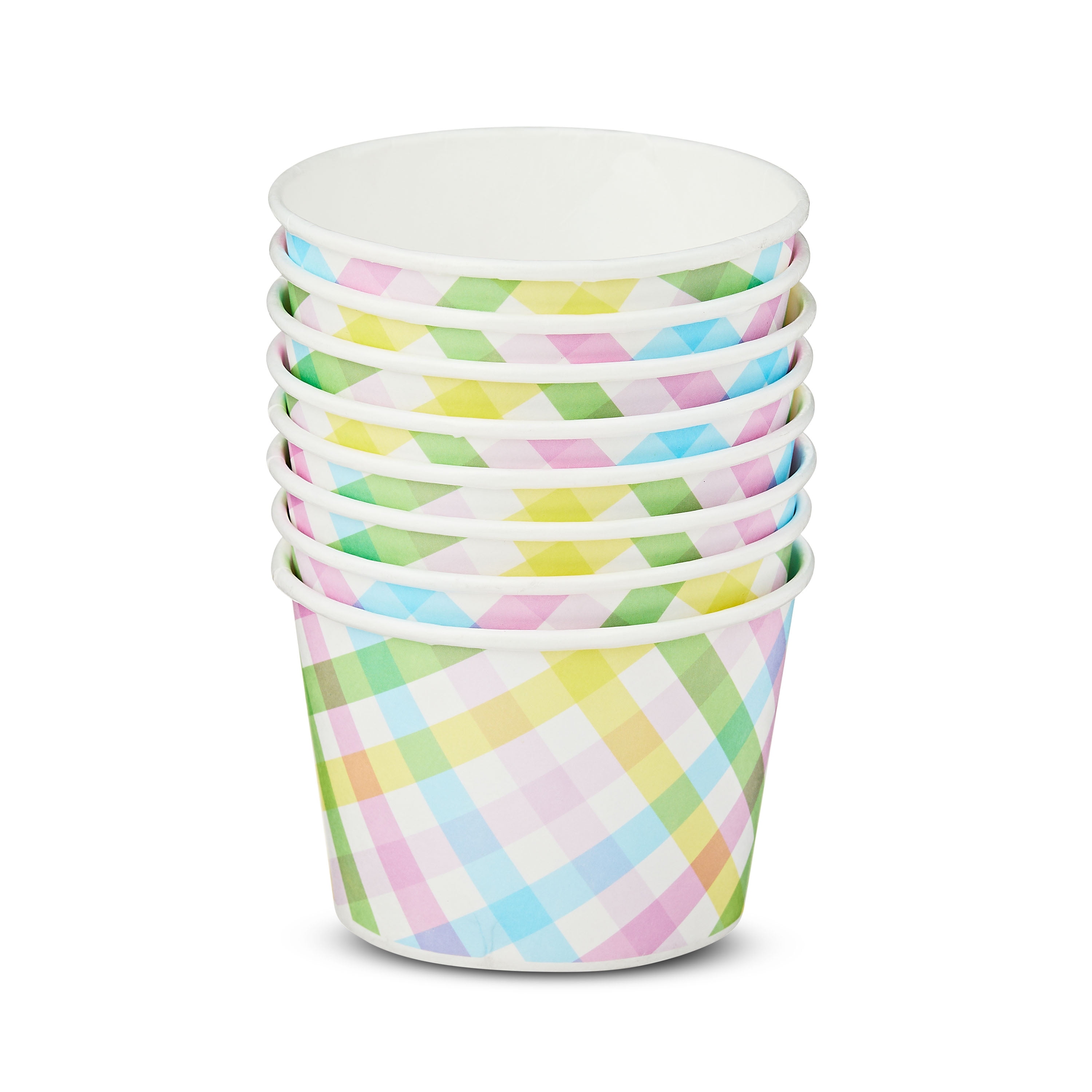 Easter Multicolor Pastel Plaid Paper Party Cups, 4 oz, 8 Count, by Way ...