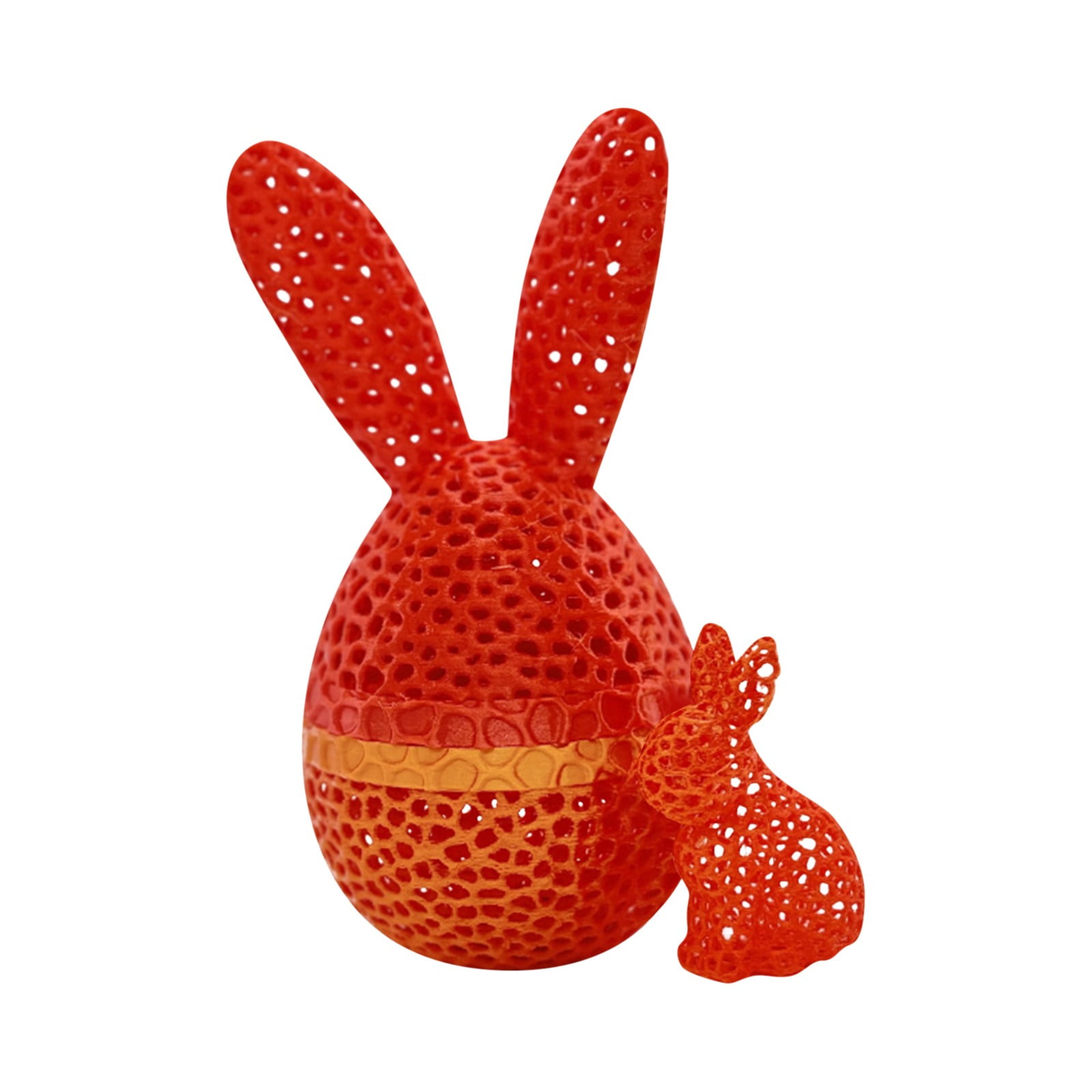 Easter Multi-Color Rabbit Hollow Out Ornament 3D Printing, Easter ...