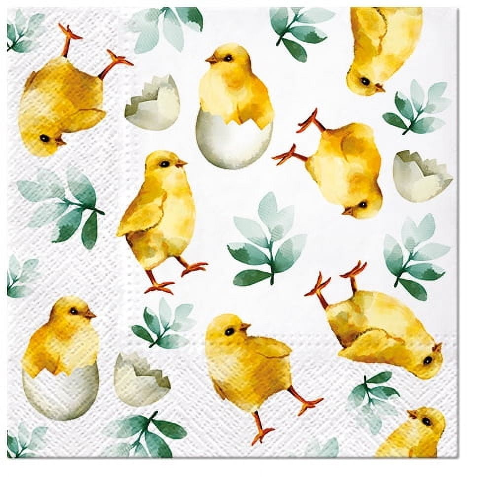 Easter Napkins CHICKEN IN EGGS 40pcs Lunch Napkins, Paper Napkins ...