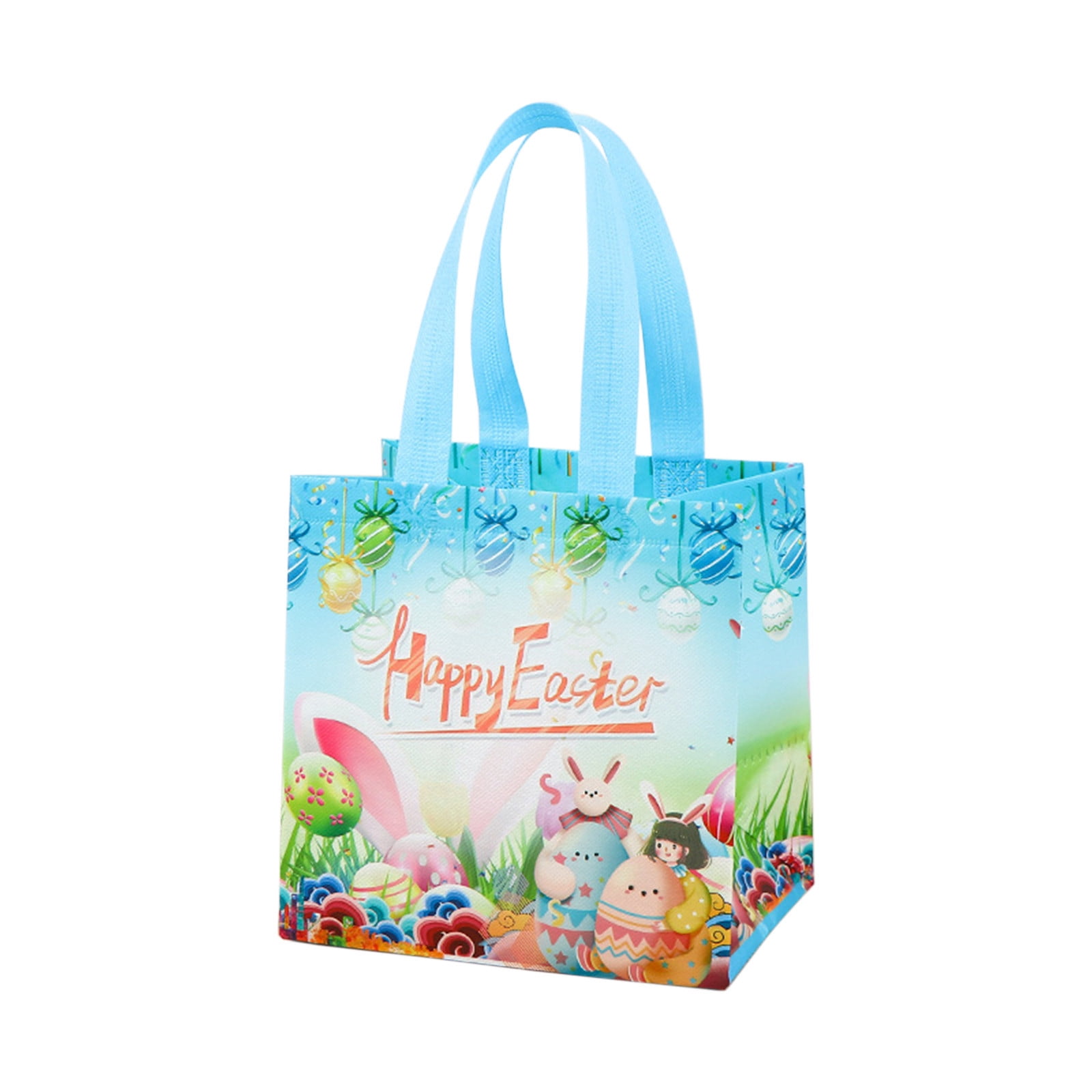Easter Non Woven Gift Bag Reusable Tote with Handles for Party Favors ...