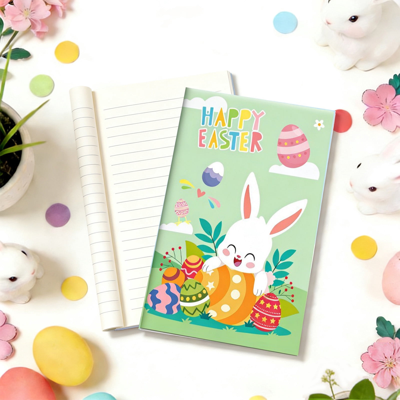 Easter Notebook, Ruled Notebook For Students, Easter Themed Cartoon ...