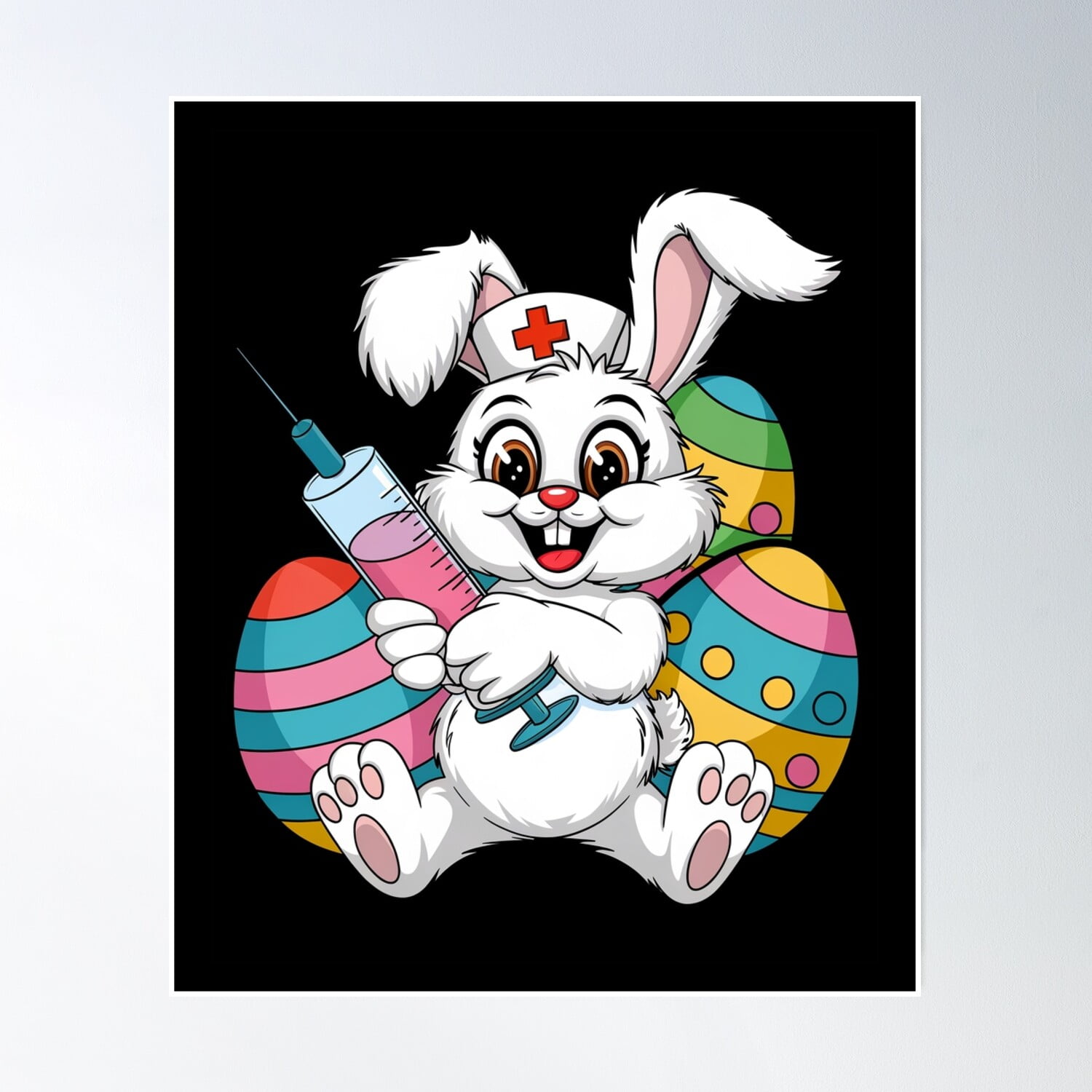 Easter Nurse Bunny Rn Icu Er Nicu Nurse Squad Nursing Women Poster Wall ...