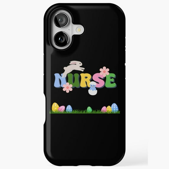 Easter Nurse Eggs Flower Holiday Cheer Art iPhone 17 16 15 14 13 12 11 ...