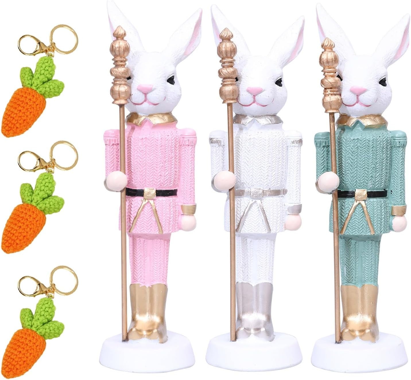 Easter Nutcracker, Bunny Wooden Nutcracker Decor, Collectible Rabbit ...