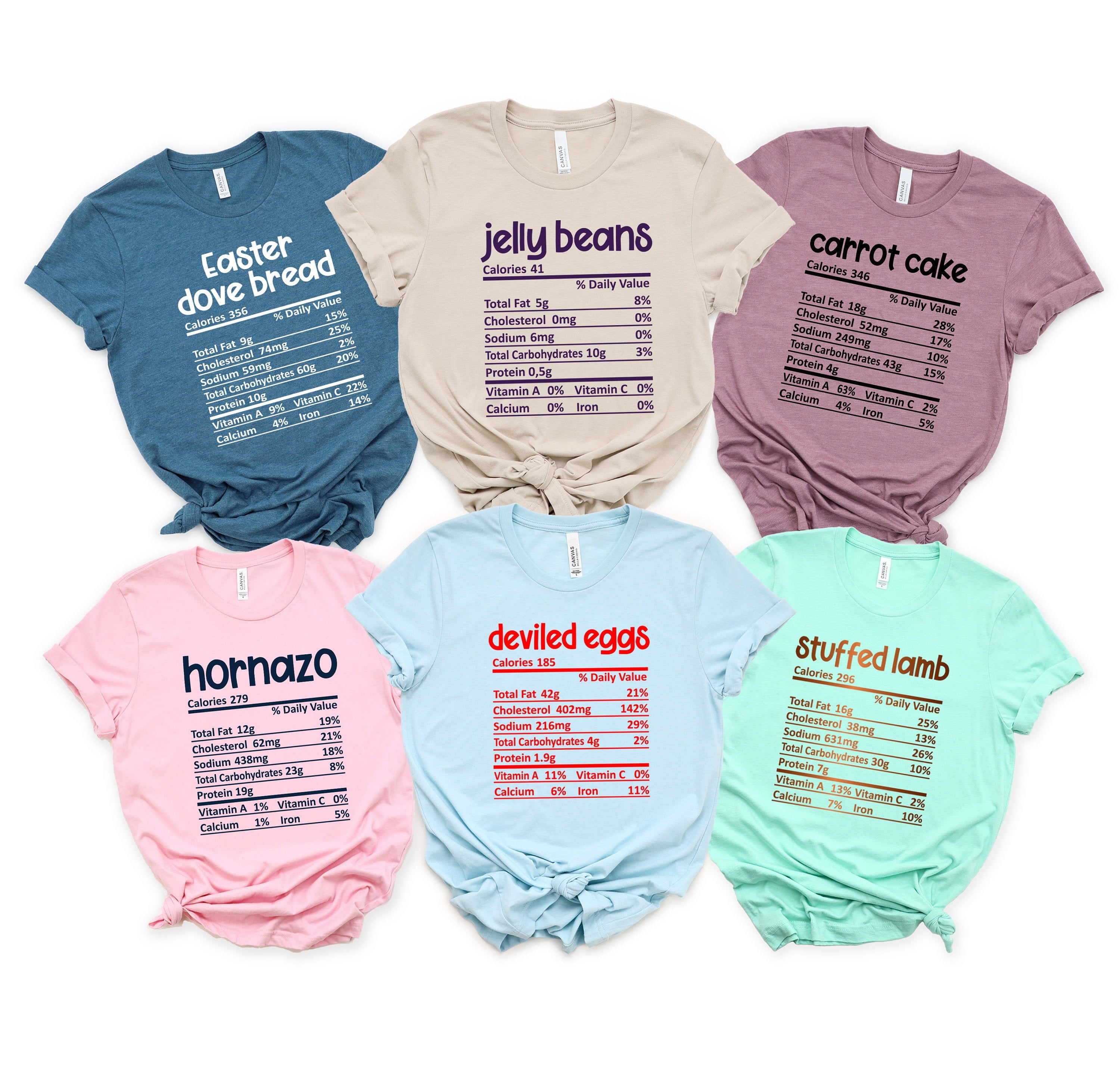 Easter Nutrition Facts shirt, Family Easter Group shirts, Easter Food ...