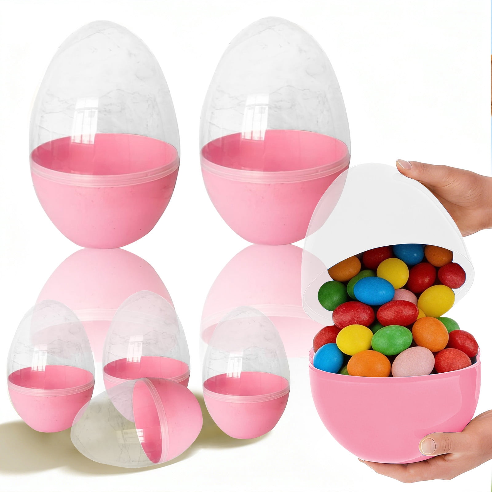 Easter Open Top Egg Plastic Container 11.8in - Large Fillable Surprise ...