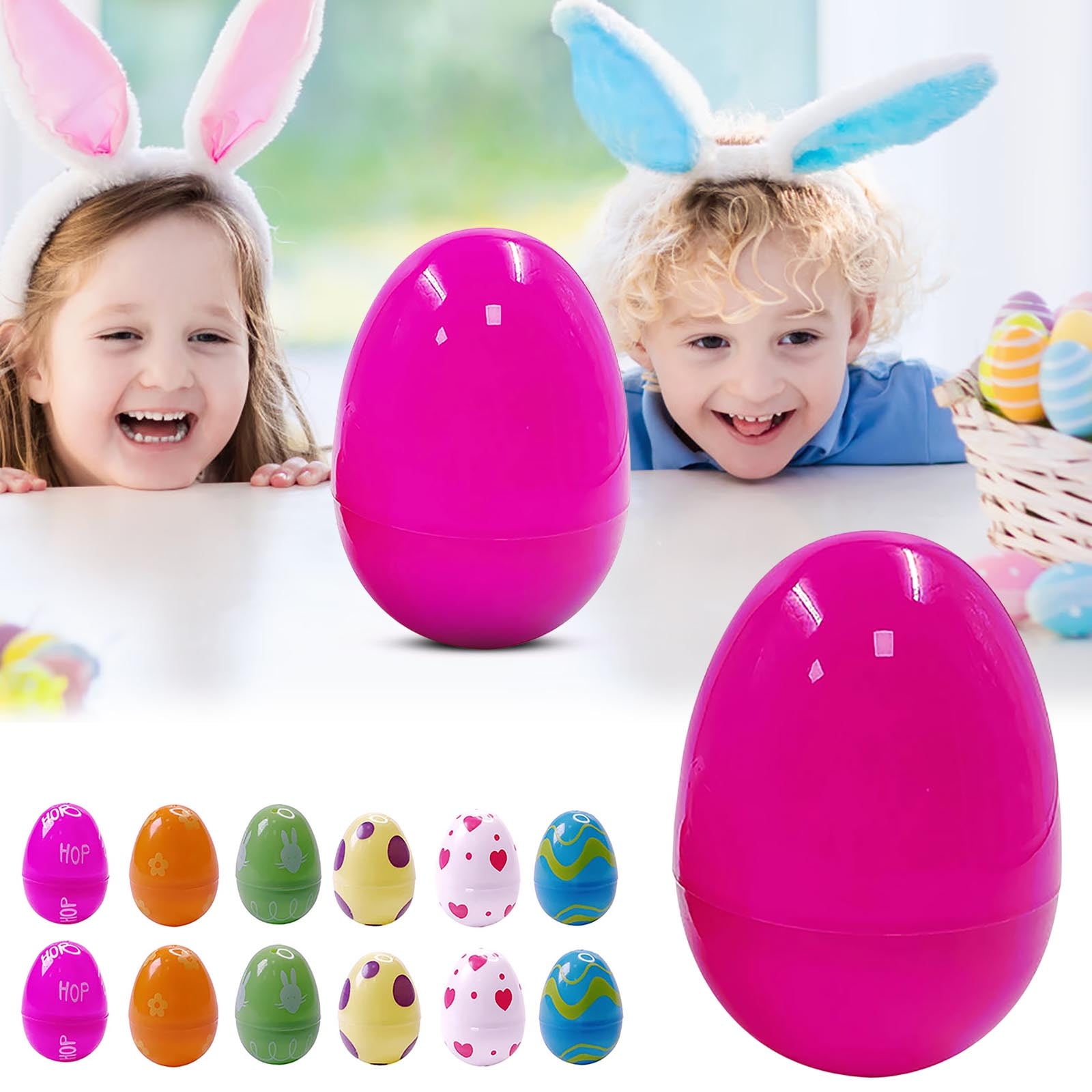 Easter Openable Eggs Set of 13 Colorful Fillable Plastic Eggs for Egg ...