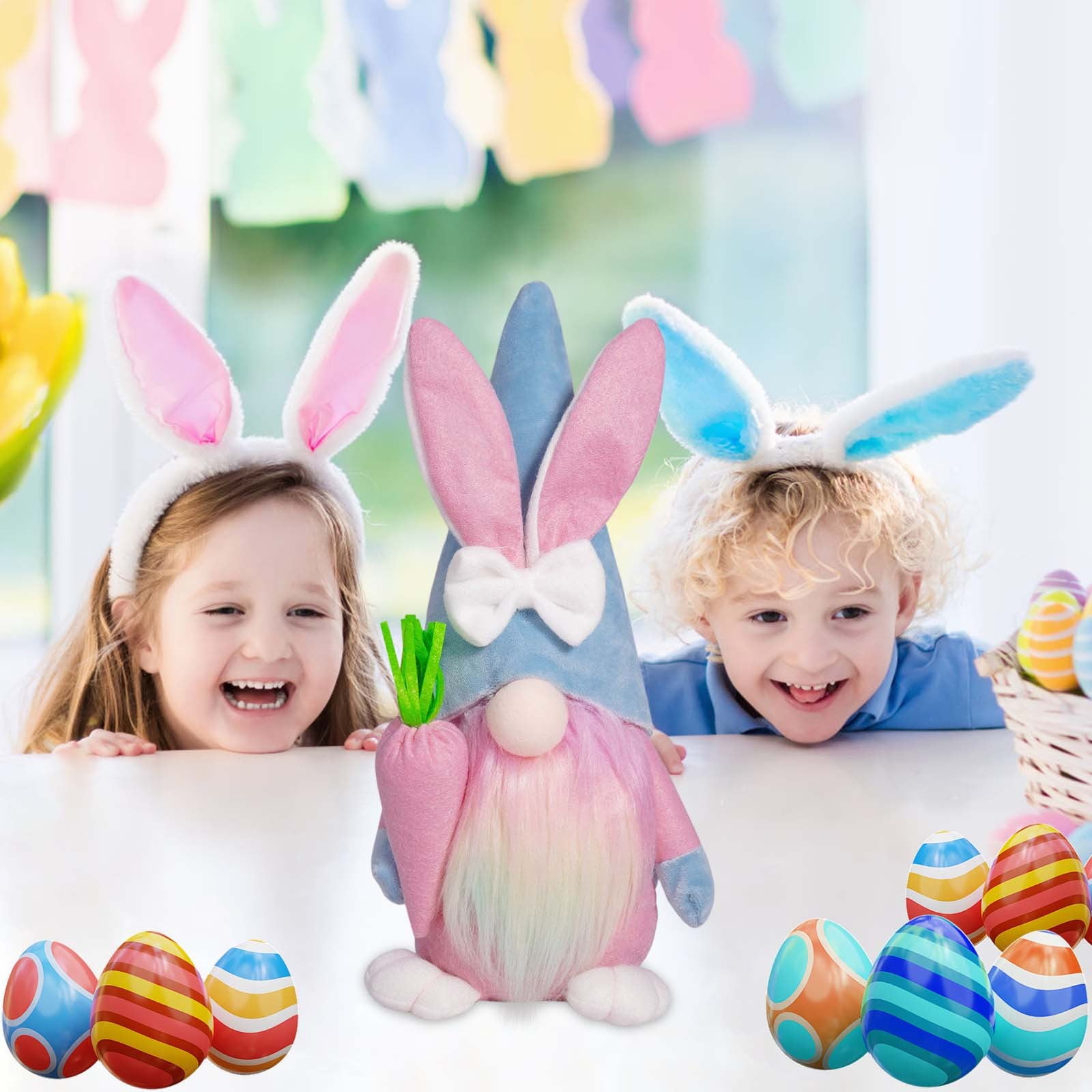 Easter Ornaments - Easter Bunny Faceless Doll Carrot Easter Decoration ...
