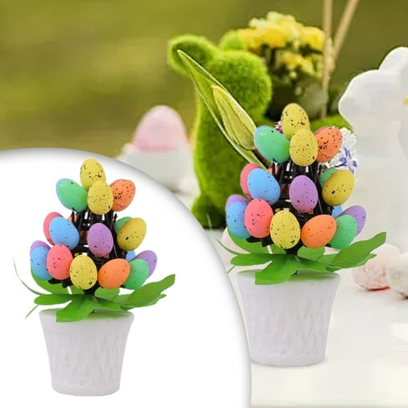 Easter Ornaments Easter Egg Potted Desktop Decoration Realistic ...